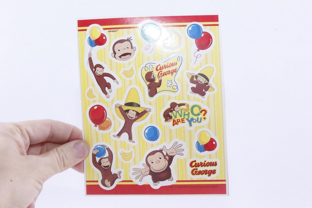 Curious George, Monkey, Sticker Sheet, Universal Studios, Comics ...