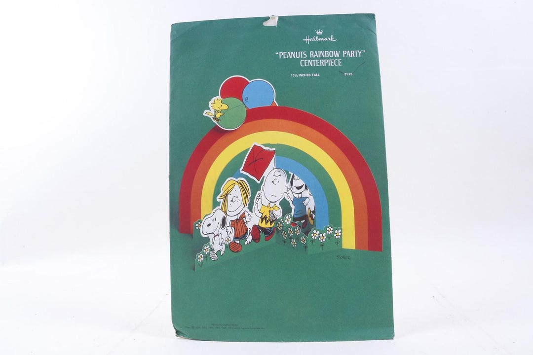 Snoopy Peanuts, Rainbow Party, Centerpiece, Hallmark, Schulz, United ...