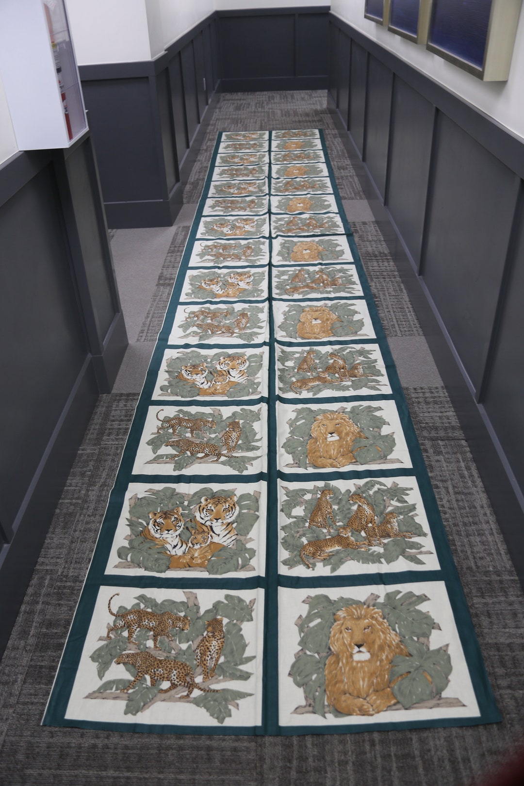 HUGE Fabric Panel, Lion, Tigers Family, Leopards, African Animals ...