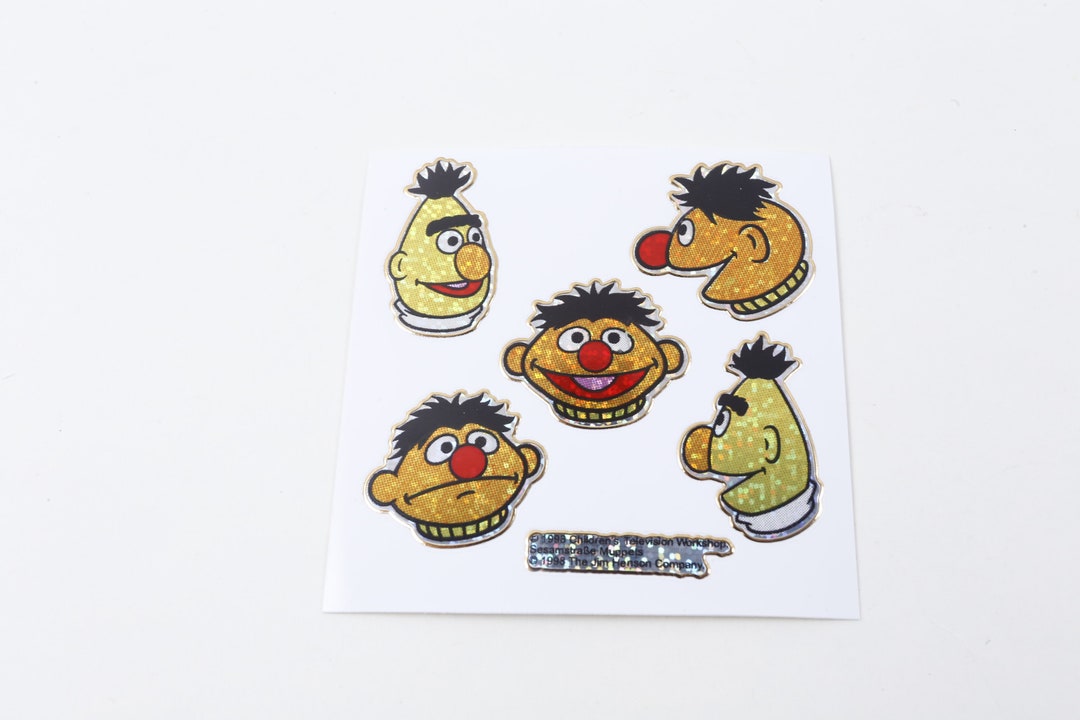 Sesame Street Bert & Ernie Jim Henson Muppets Holographic Kodak Sticker ...