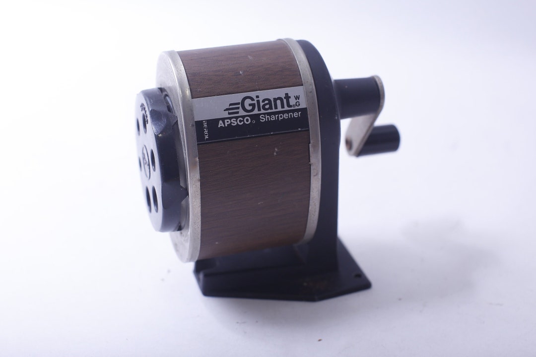 Apsco, Giant, Pencil Sharpener, Desk Mount, 6 Holes, Vintage, Office ...