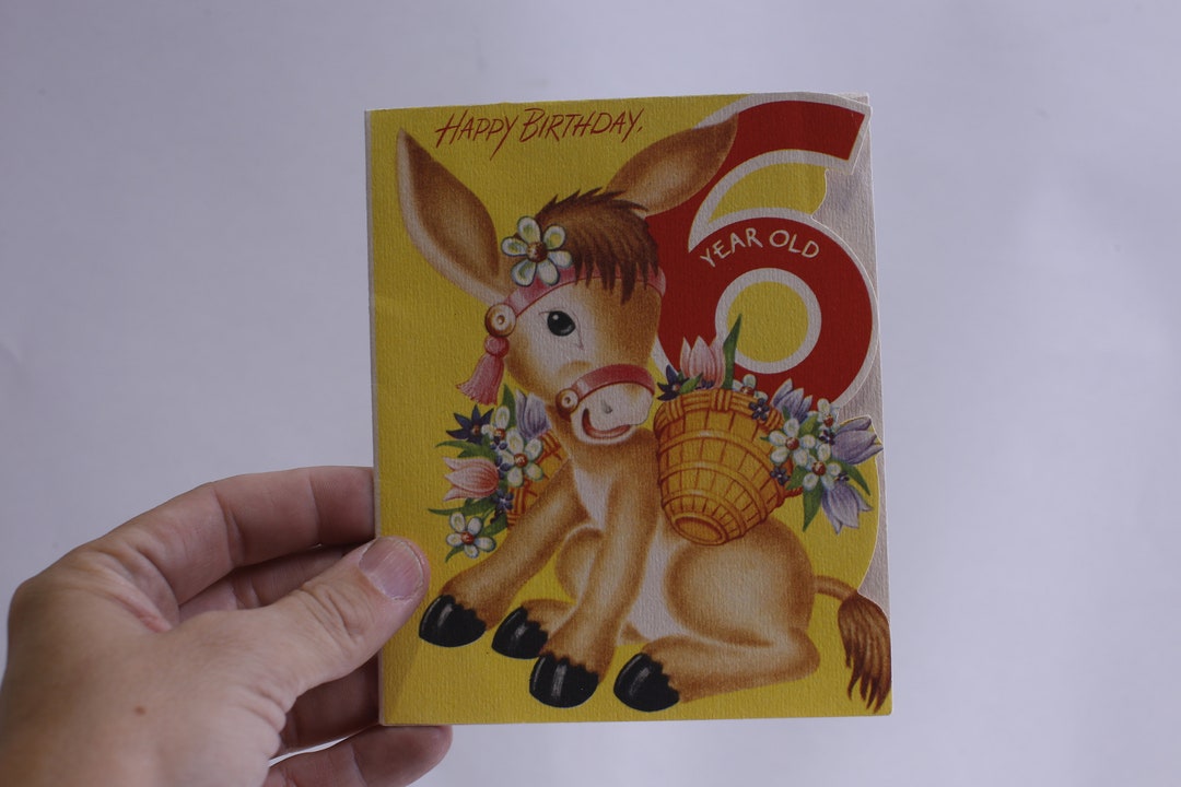 Happy Birthday, 6 Years Old, Greeting Card, Personalized, Celebrate ...