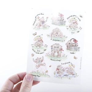 Teddy Bear Country Picnic Vintage Single Sticker Sheet 1993 Scrap ...