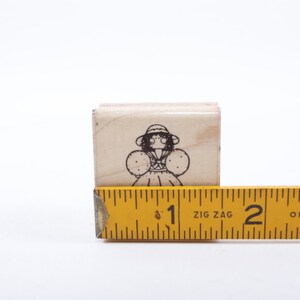 Cute, Girl, Dress, Figure, Person, Stamp, Message Stamp, Rubber Stamp ...