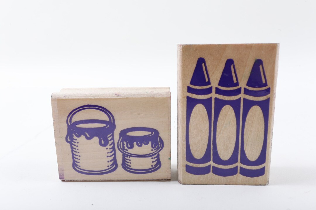 Pencils, Paints, Stamp Set, School Supplies, Crayons, Paint Bucket ...