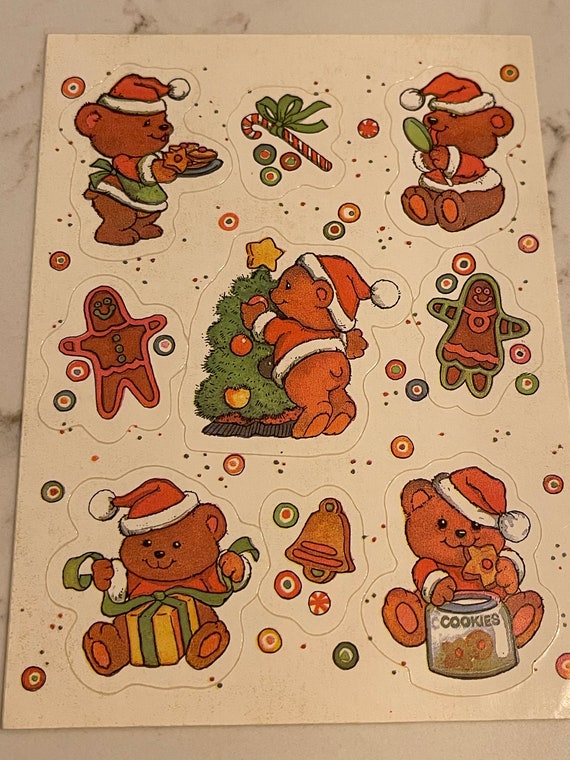 Decor Santa Claus Craft Red Birds Winter Sticker Sheet ~ 20-01-948 ...