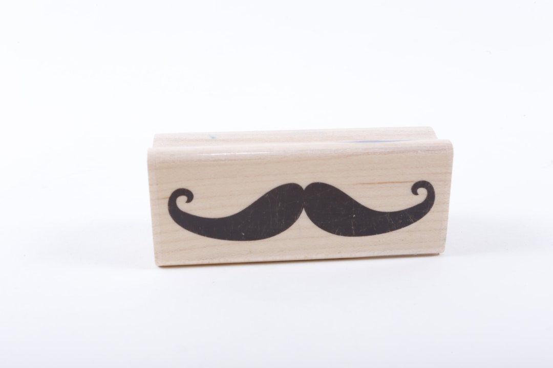 Mustache Movember Face Hair Stampabilities - Message Stamp - Wooden ...