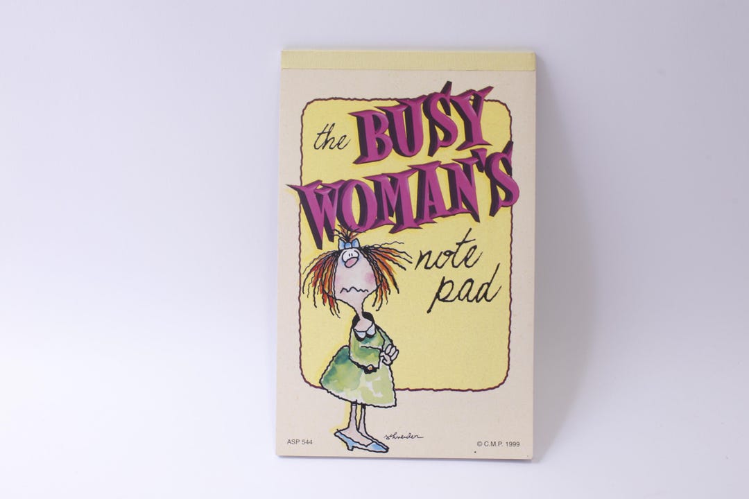 The Busy Woman's Notepad, 1999, CMP, Funny Illustrations, Paper ...
