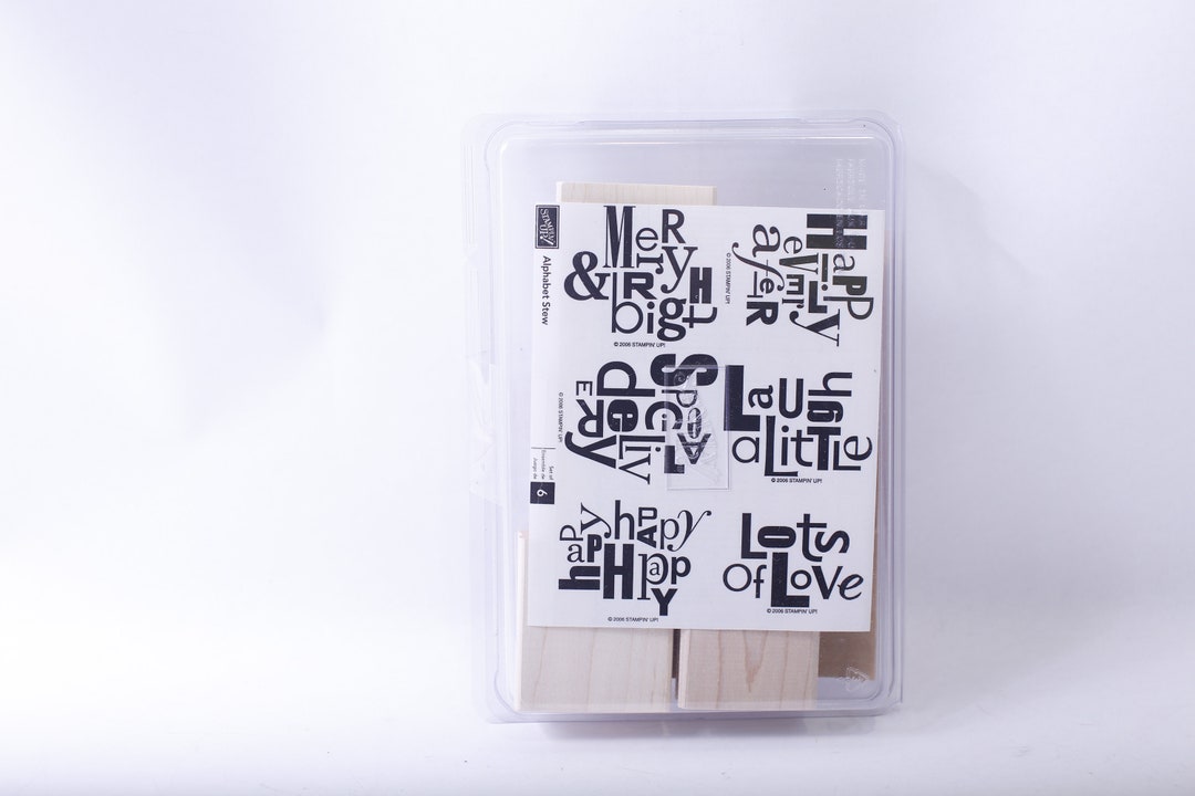 Alphabet Stew, Message Stamp Set, Funny Phrases, Love, Happiness ...