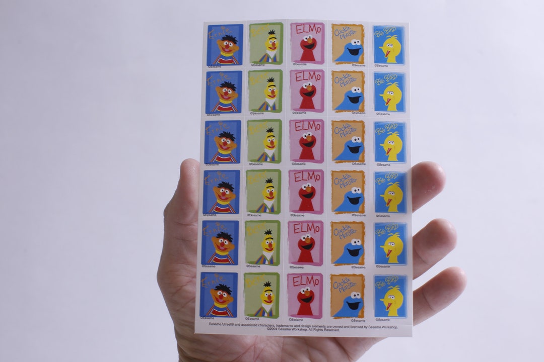 Sesame Street Sticker Sheet, Children's TV Characters, Educational ...
