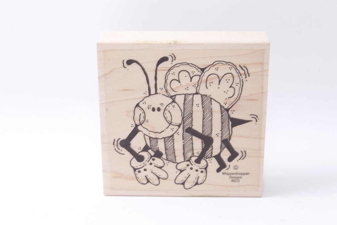 Bee, Animal Stamp, Whipper Snapper Design, Single Stamp, Wooden Stamp ...