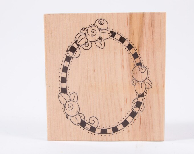 XL Round Border Design Pattern Card Making Rubber Stamp - Etsy