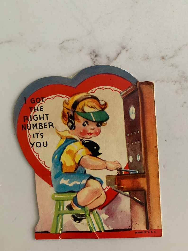 1920s Switchboard Telephone Valentine Kid Right Number - Etsy