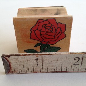 Red Rose Flower Vintage Rubber Stamp - Card Making - Crafts ~ 20-30 ...