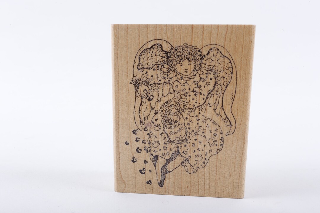 Angel Rubber Stamps Bag Wings Christmas Angel Messenger - Message Stamp ...