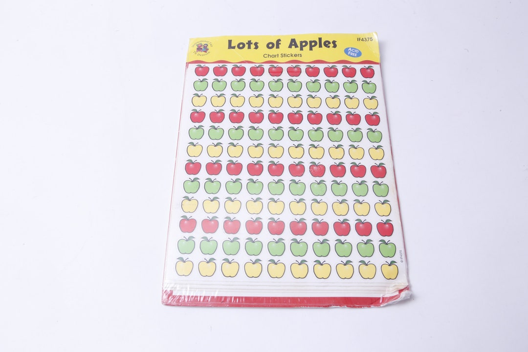 Lots of Apples, Chart Stickers, Fruits, Multi-colored, Sticker Sheet ...