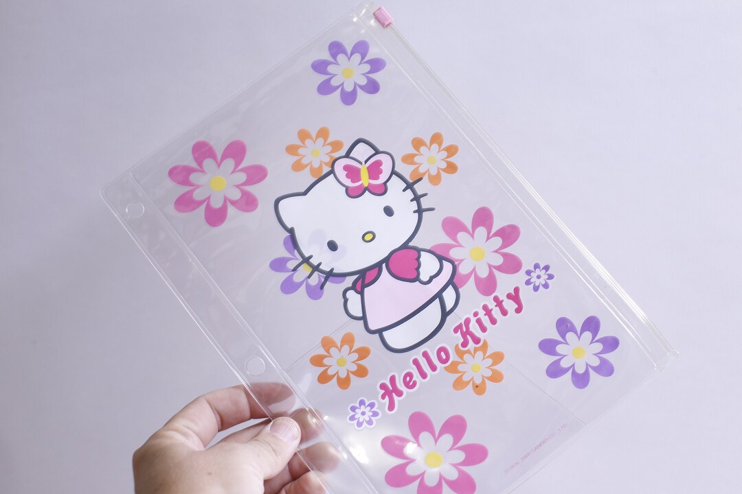 Vintage Hello Kitty Binder Pocket, Retro Sanrio Merchandise ...