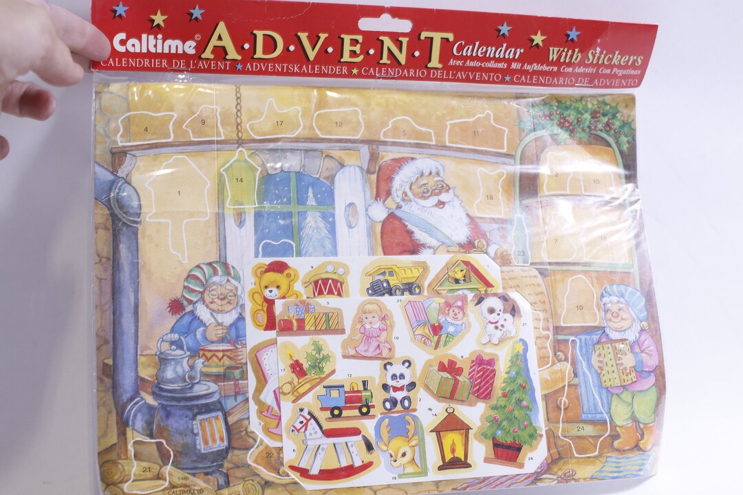 Advent Calendar With Stickers, Caltime, Cute Objects, Toys Pictures ...