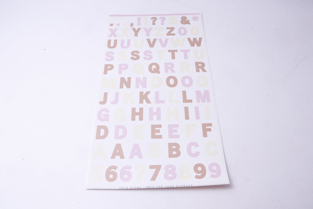 Alpha Pals, Sans-color, Letters, Numbers, Pink Yellow Red, Sticker ...