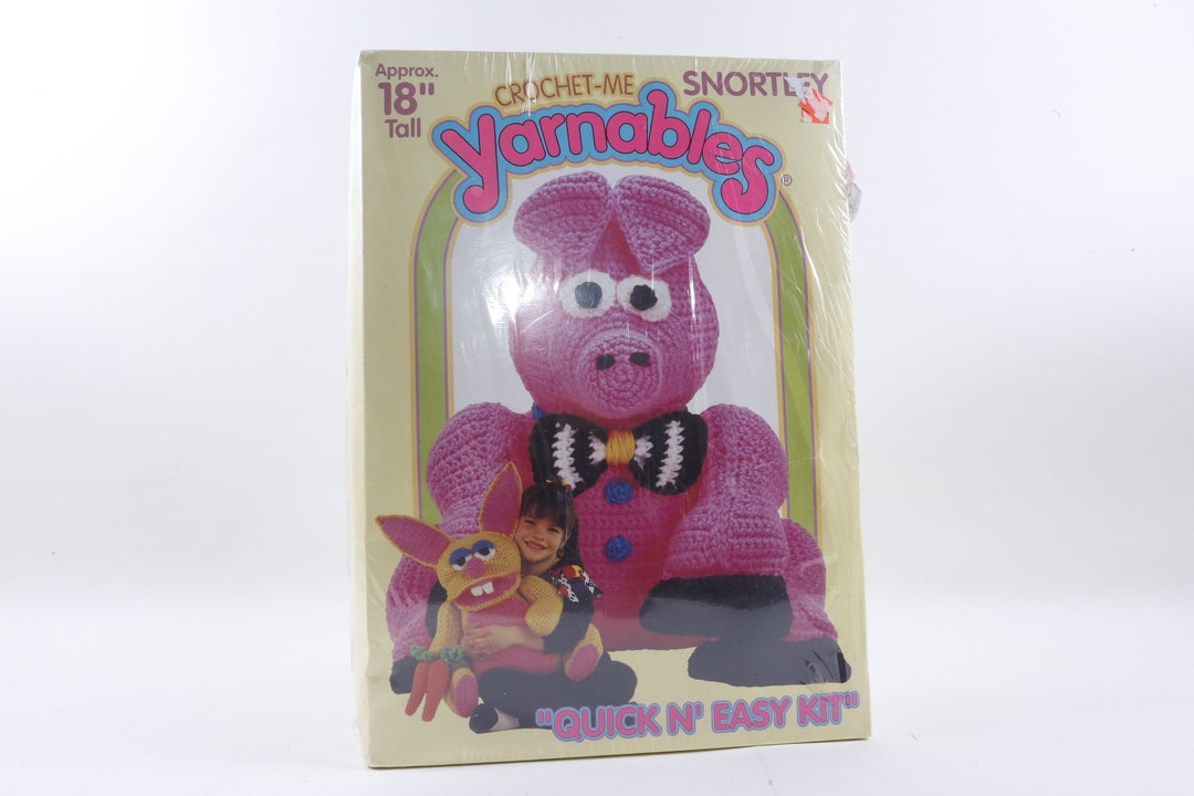 Vintage Snortley Yarnables Crochet-me Quick N' Easy Kit Soft Toy Animal ...