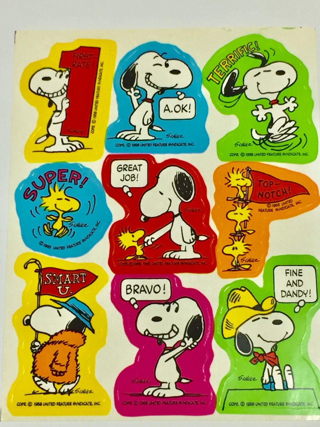 Peanuts Characters, Snoopy, Single Sticker Sheet, Teacher ...