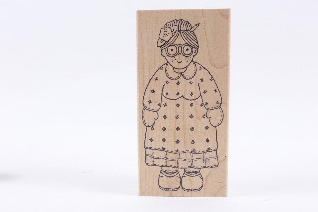 XL HUGE Grandmother Granny Old Woman Dress Glasses - Message Stamp ...