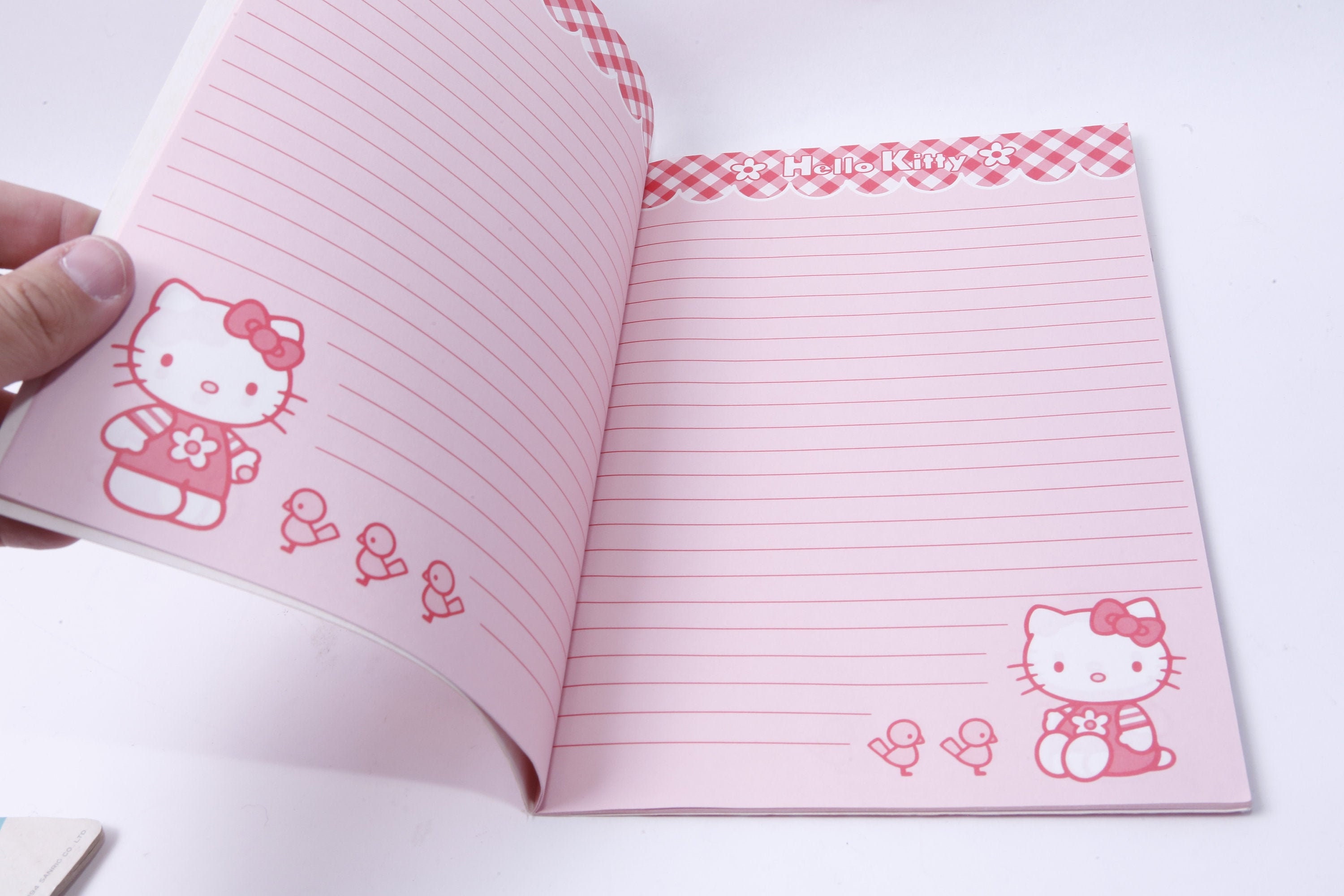 Sanrio Hello Kitty Thin Notebook Pink Pages Stationery | Etsy