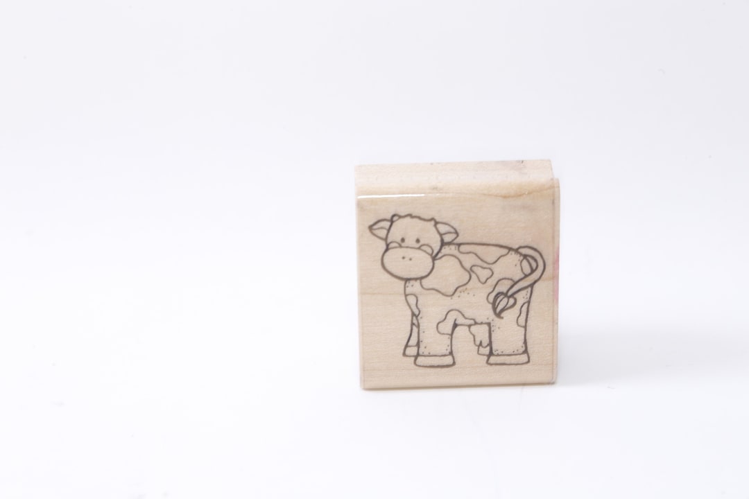 Cow, Wooden, Rubber, Animal Stamp, Card Making, Single Stamp, Kids ...