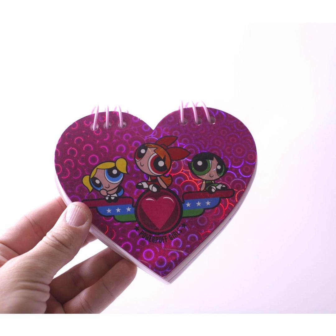 Powerpuff Girls, Notebook, Heart-shaped, Spiral Binding, Office, School ...