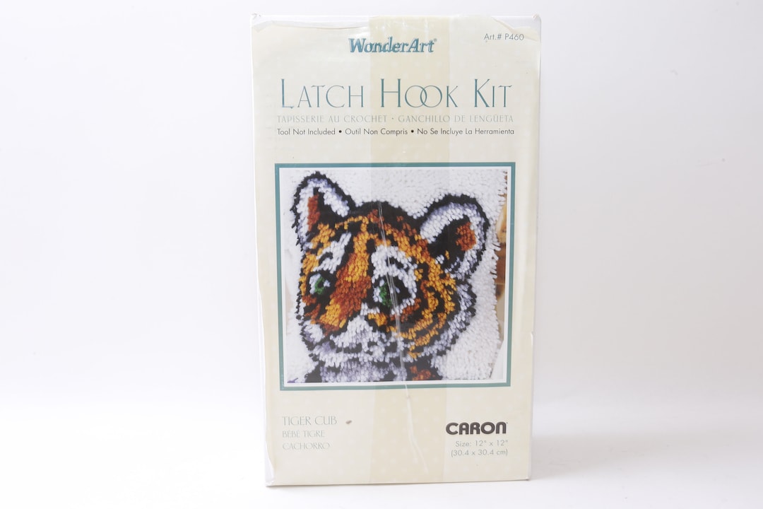 Latch Hook Kit, Wonder Art, Caron, Tiger, Animal, Cute, Kids Craft ...