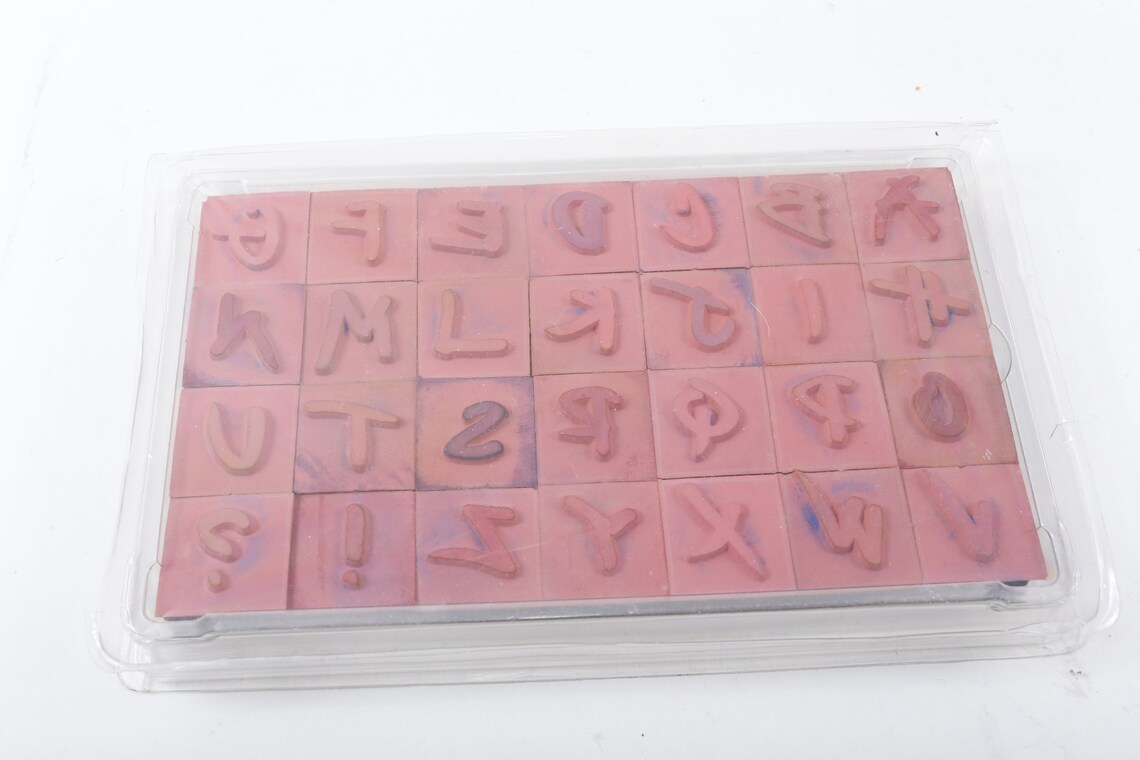 ABC Alphabet English Letters Stamp Set Message Stamp - Etsy