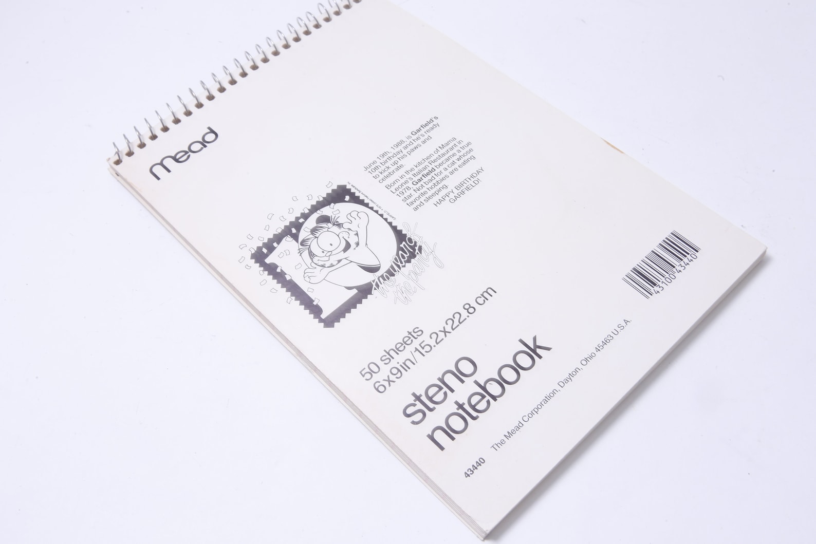 Garfield, Jungle, Steno Notebook, Notepad, Notes, Stationery, Mead ...