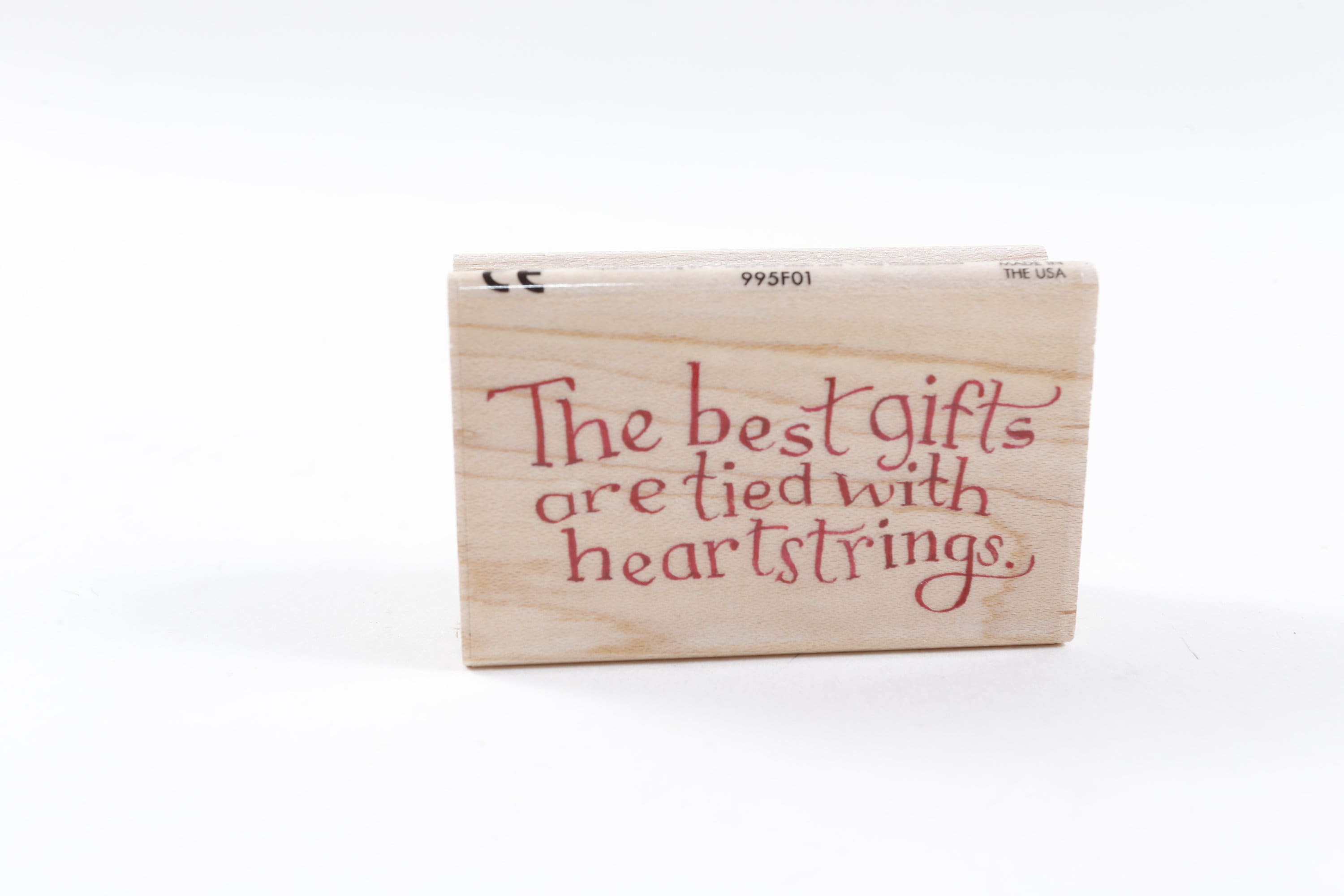 The Best Gifts Are Tied With Heartstrings Stamp Wooden - Etsy