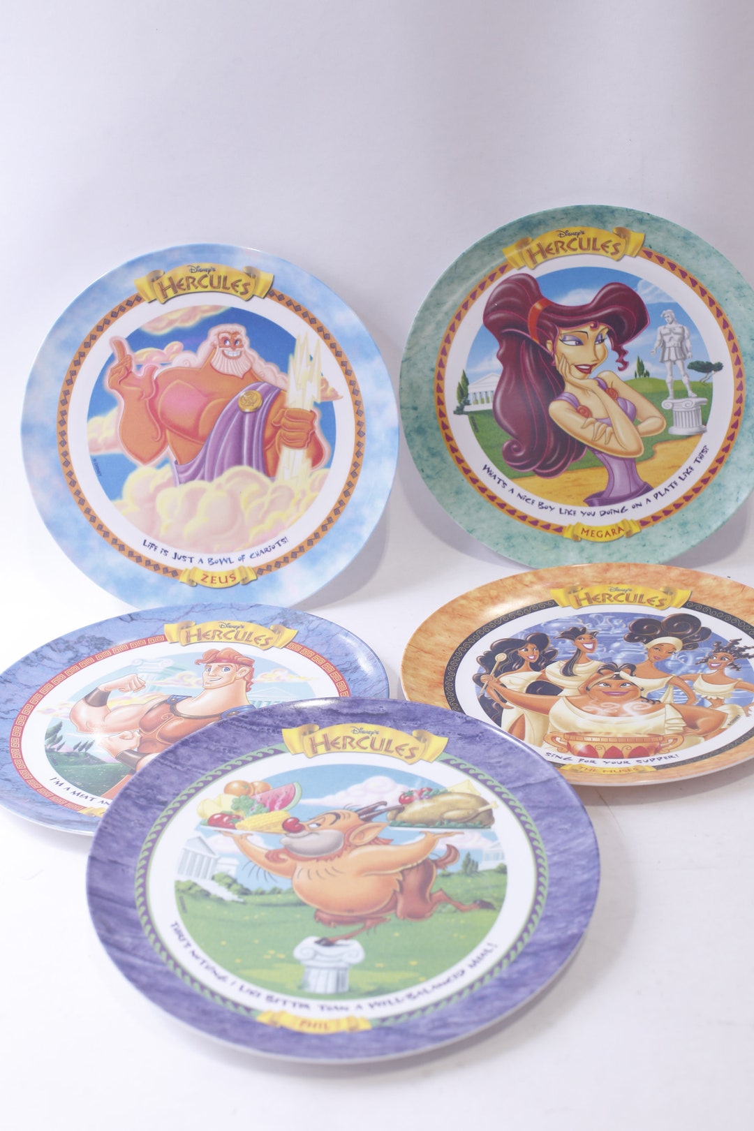 Disney Hercules, Plates, Set of 5, Cartoon Characters, Birthday, Party ...