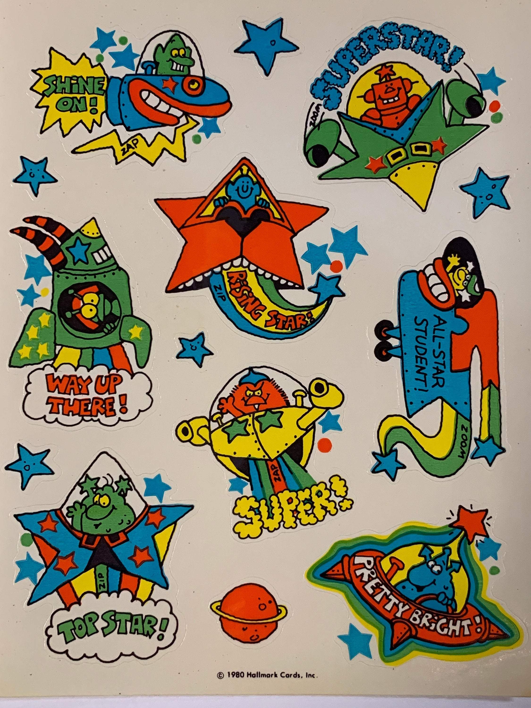 Shine On! Outer Space Hallmark Reward Sheet Aliens 1980s Vintage ...