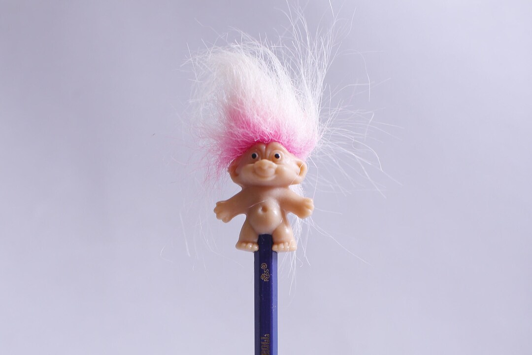 Russ, Pencil With Troll Topper, Good Luck Troll With Pink Hair, Office ...
