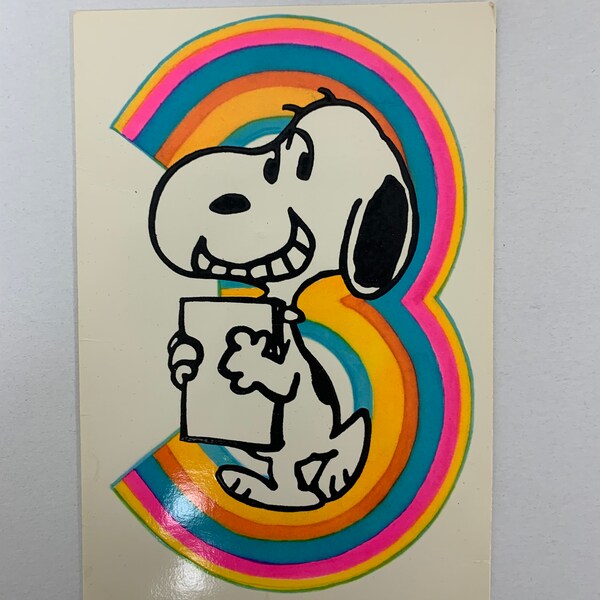 Vintage Snoopy Birthday Card - Etsy