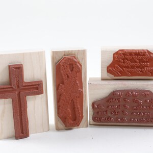 Christianity, Cross, Psalms, Stamp Set, Wooden Rubber Stamp, Rubber ...