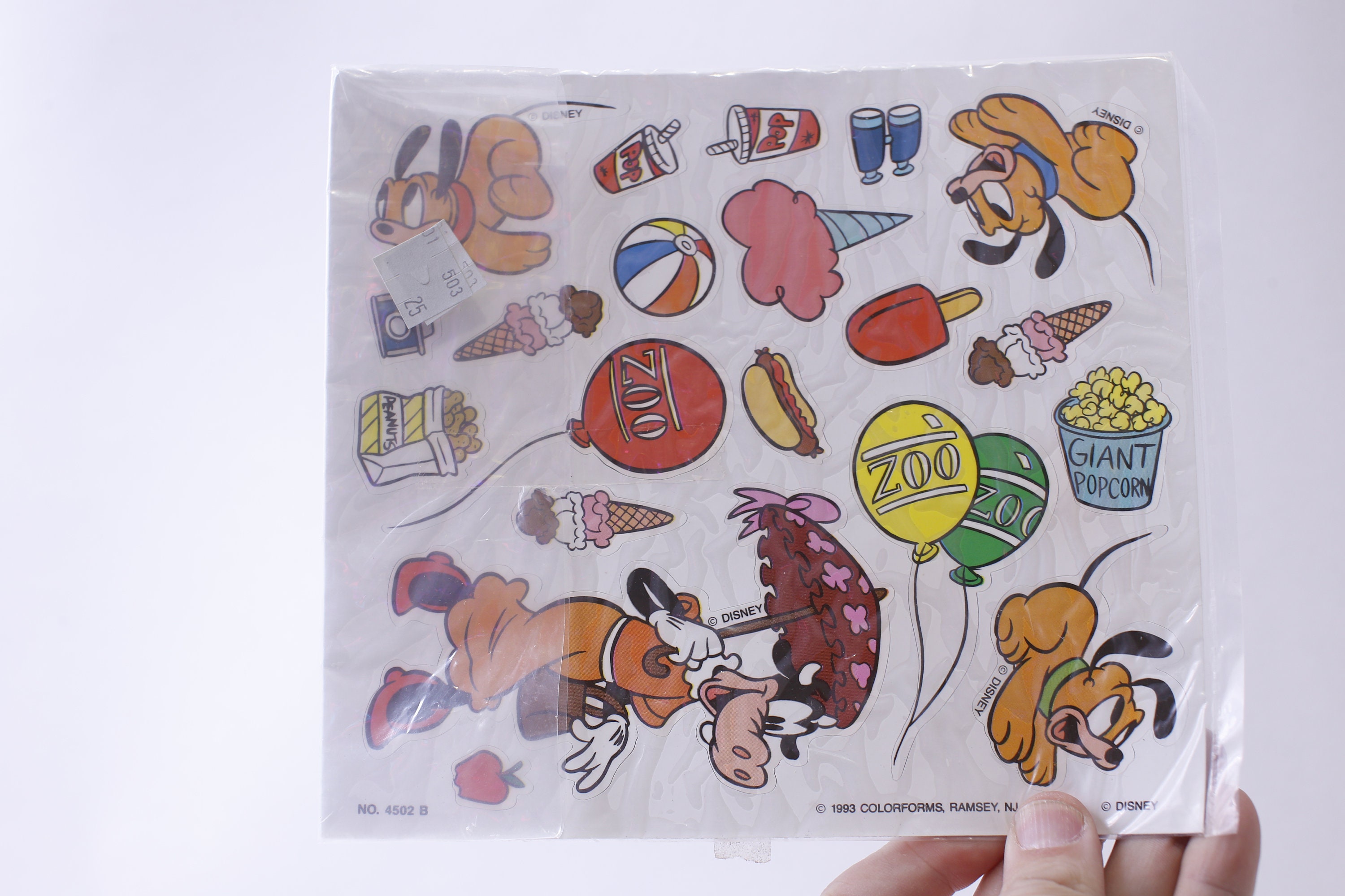 Disney Cartoon Characters, Sticker Sheet, 1993, Colorforms, Card Making ...