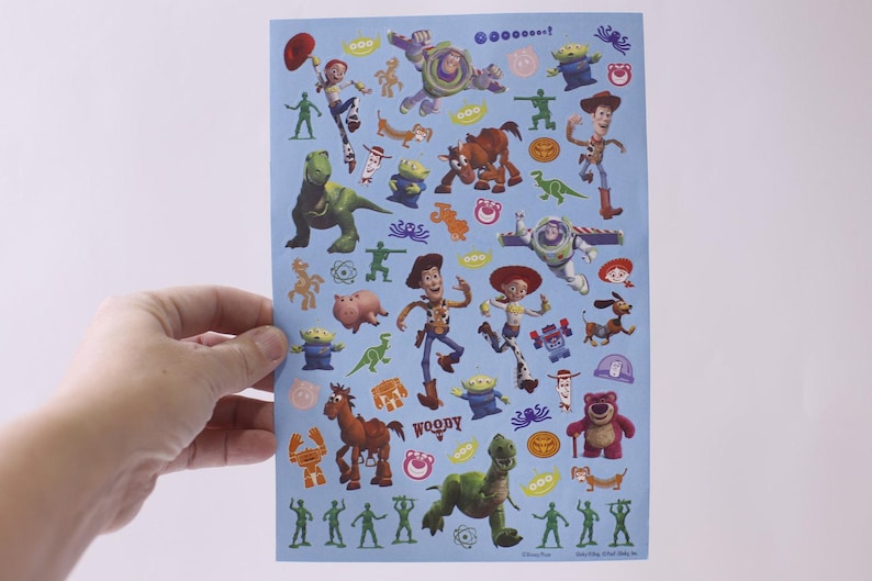 Toy Story, Sticker Sheet, Disney, Pixar, Movie, Scrapbooking, Craft ...