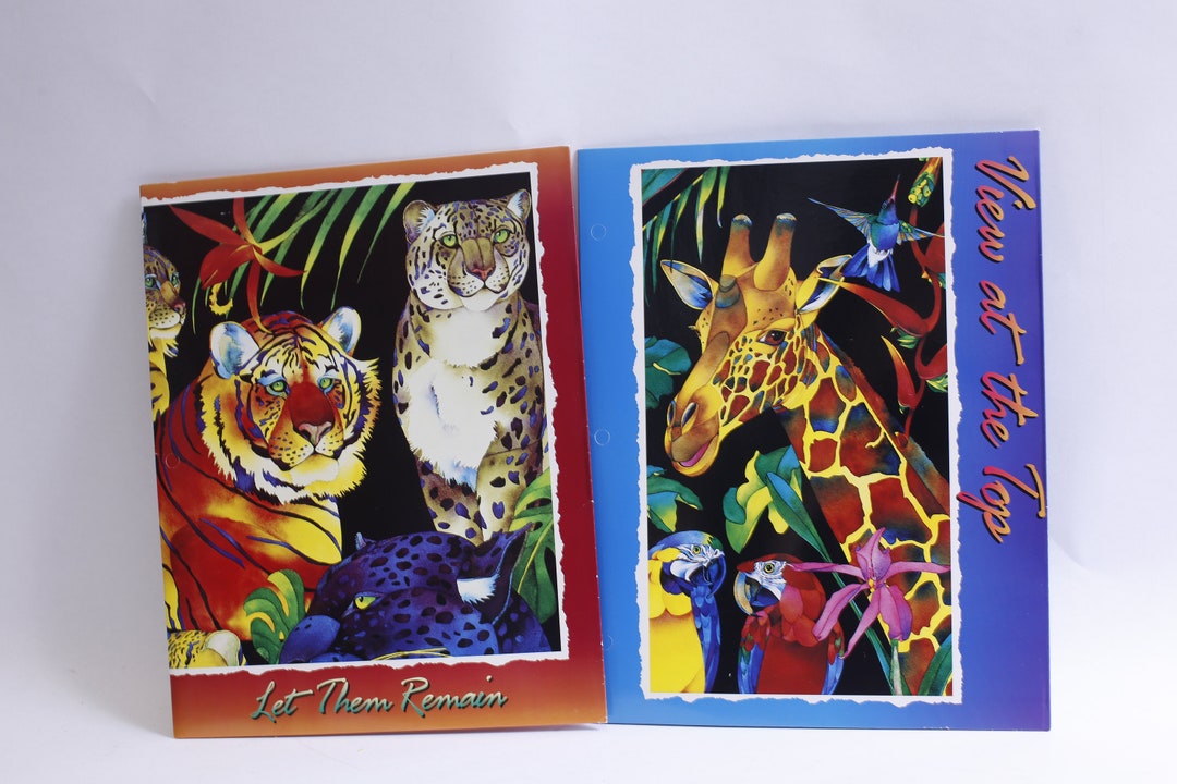Vintage Folders With Animals, Set of Two, Endangered Species, Let Them ...