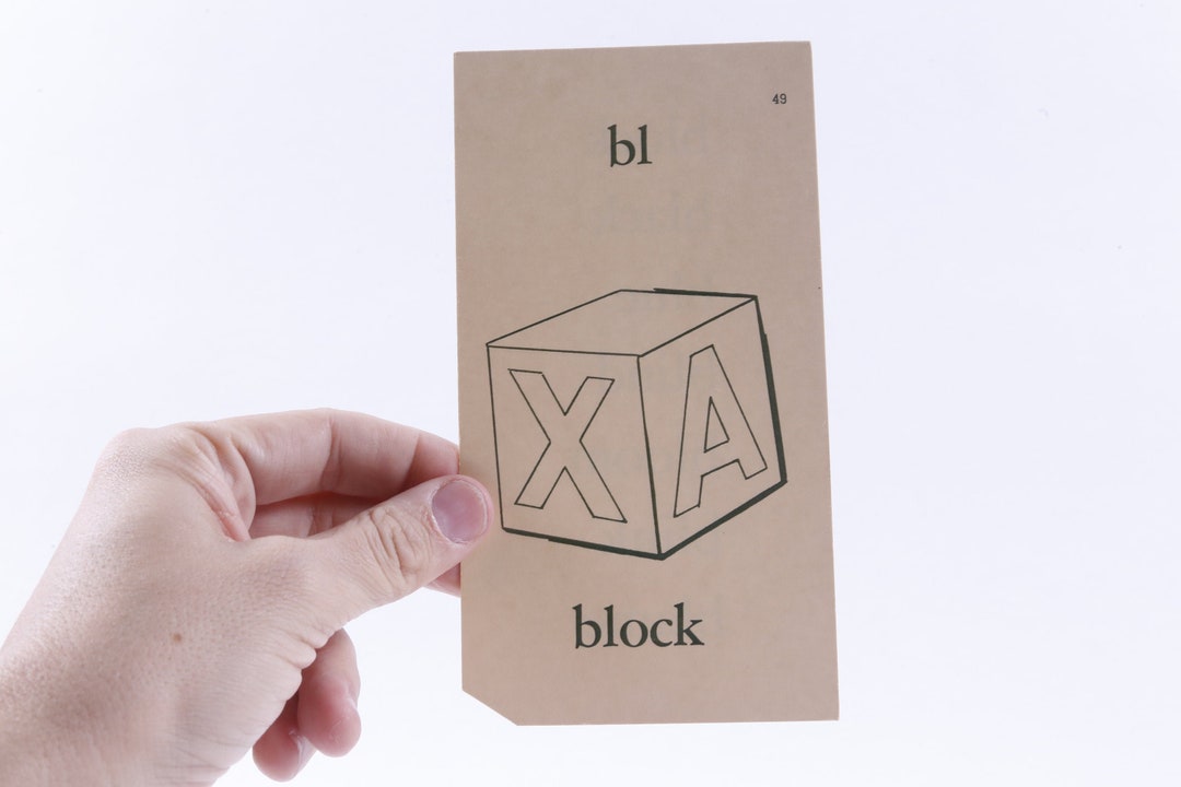 BL BLOCK - Flash Card, Two-sided, Sepia, Aged, Vintage, Antique, Sight ...
