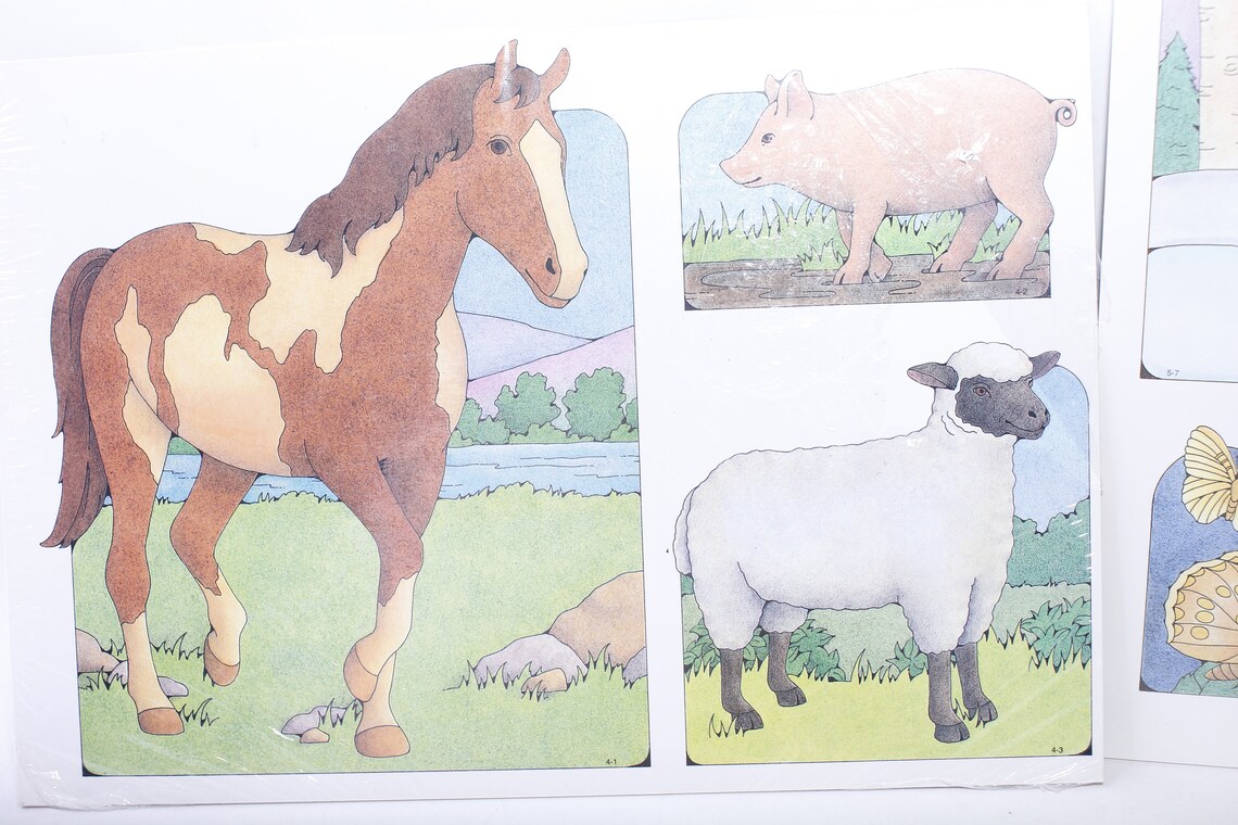 Primary Visual Aids Cutouts, Domestic Animals, Fish Birds, Wild Animals ...