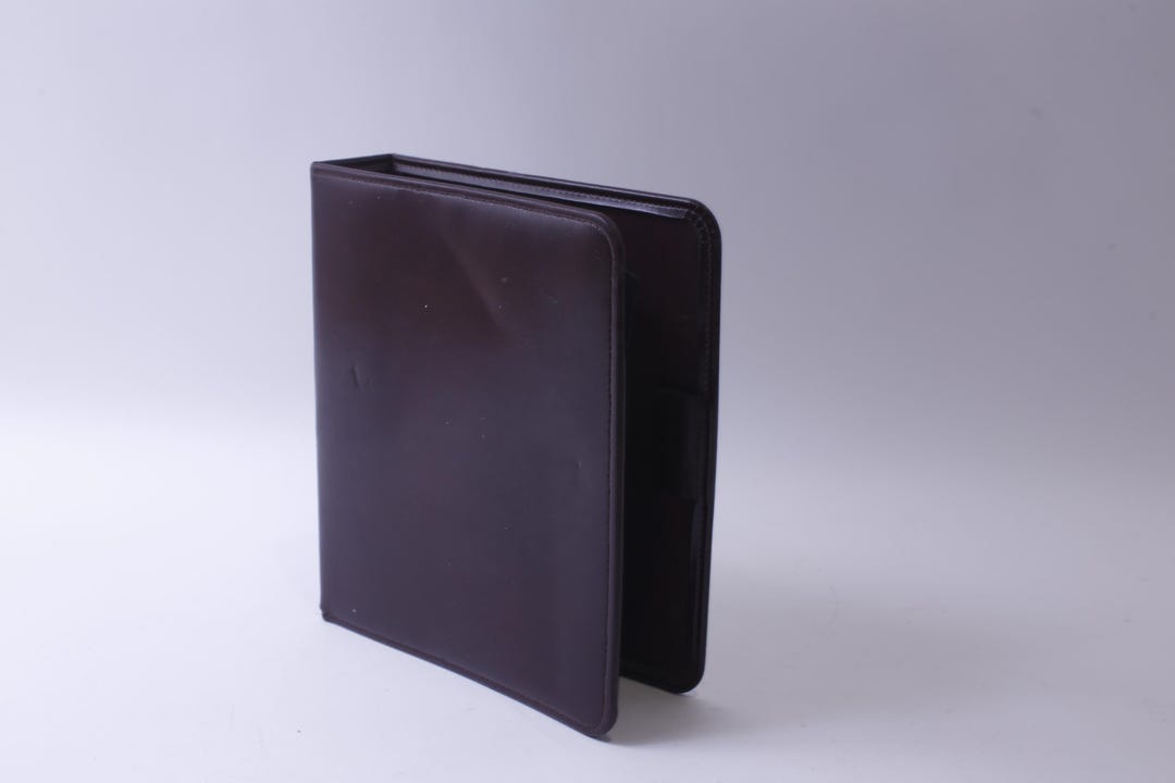 Brown Leather Planner, Day Planner 7-ring Binder, Office, School ...