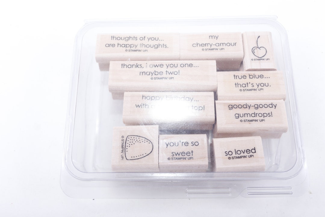 Phrases, Love, Friendship, Birthday, Stamp Set, Message Stamps, Rubber ...