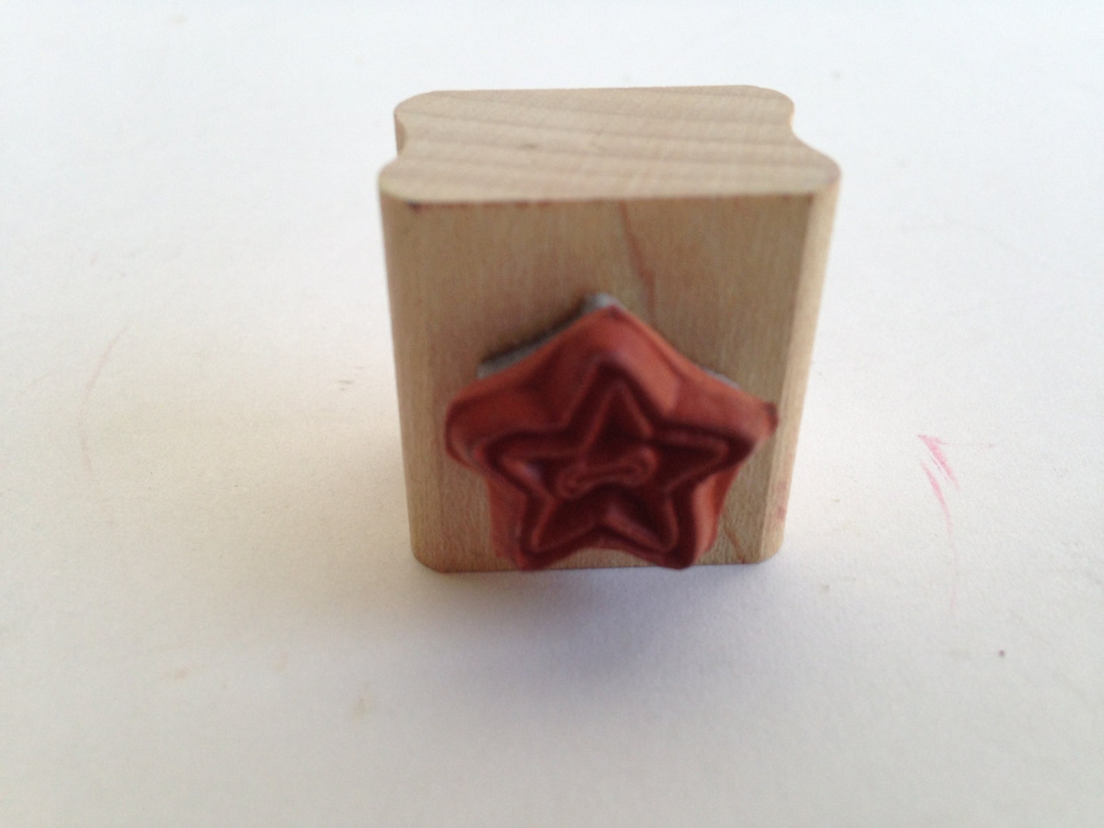 Stiched Star Button - Small - Vintage Rubber Stamp - Card Making ...
