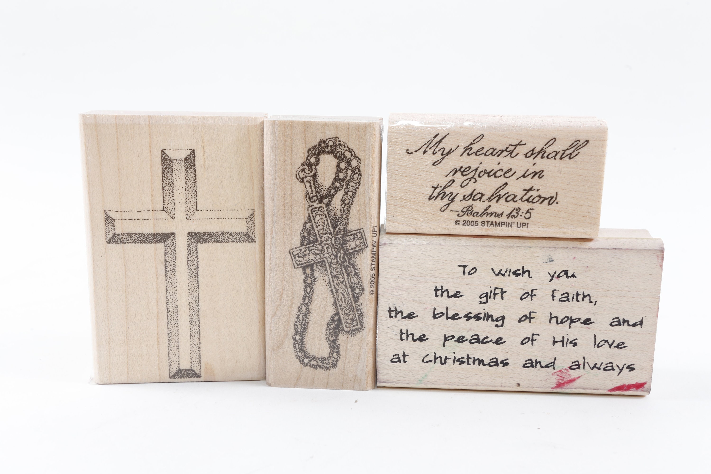 Christianity, Cross, Psalms, Stamp Set, Wooden Rubber Stamp, Rubber ...