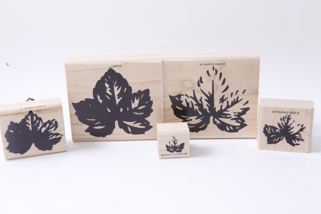 Leaf, Nature, Maple, Stampin Up, Stamp Set, Wooden, Rubber, Message ...