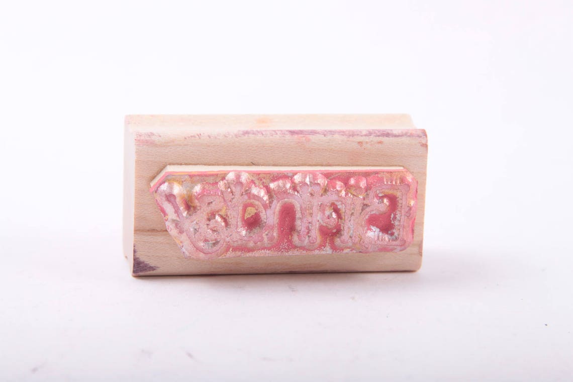 Rubber Stamp Happy Birthday Invitation Party Vintage - Etsy