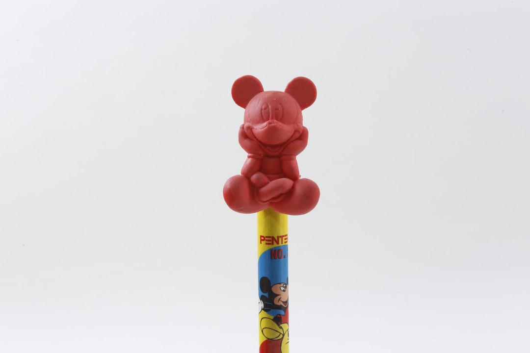 Disney Mickey Mouse Pencil Vintage Red Mickey Mouse Pencil Topper ...